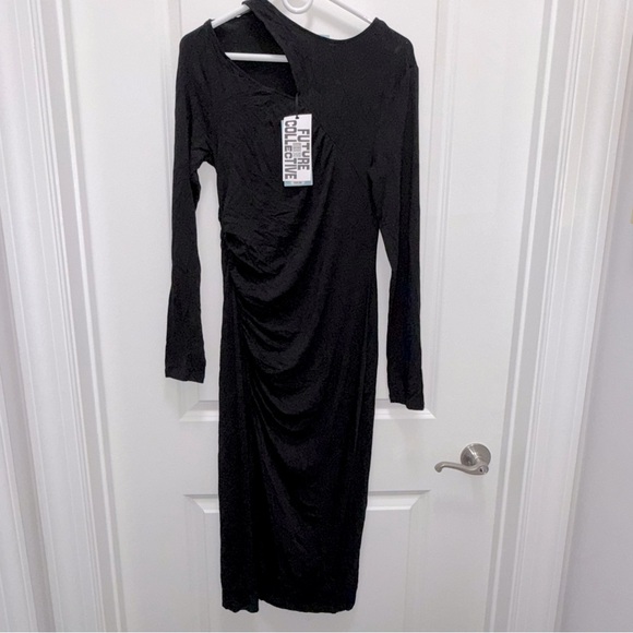 Target | Dresses | Nwt Target Future Collective Black Midi Dress | Poshmark